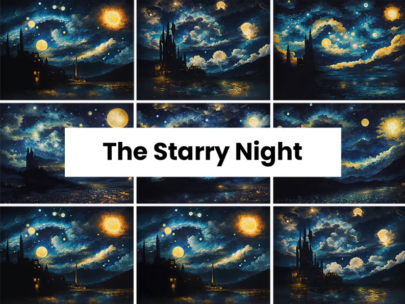 13 Starry Night Images, AI Art, Leonardo AI Art, Van Gogh, Digital Art ...
