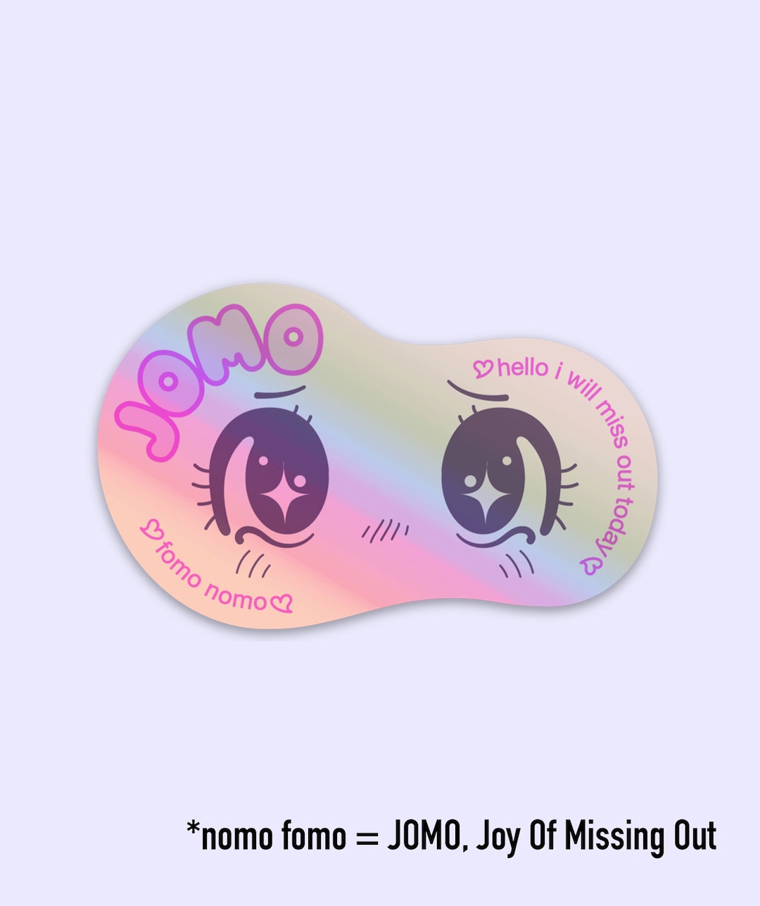 Anime Eyes Sticker JOMO Waterproof Weatherproof Vinyl - Etsy