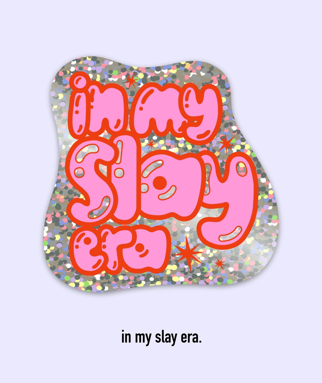 SLAY Glitter Sticker | Waterproof + Weatherproof Vinyl Decal Sticker ...