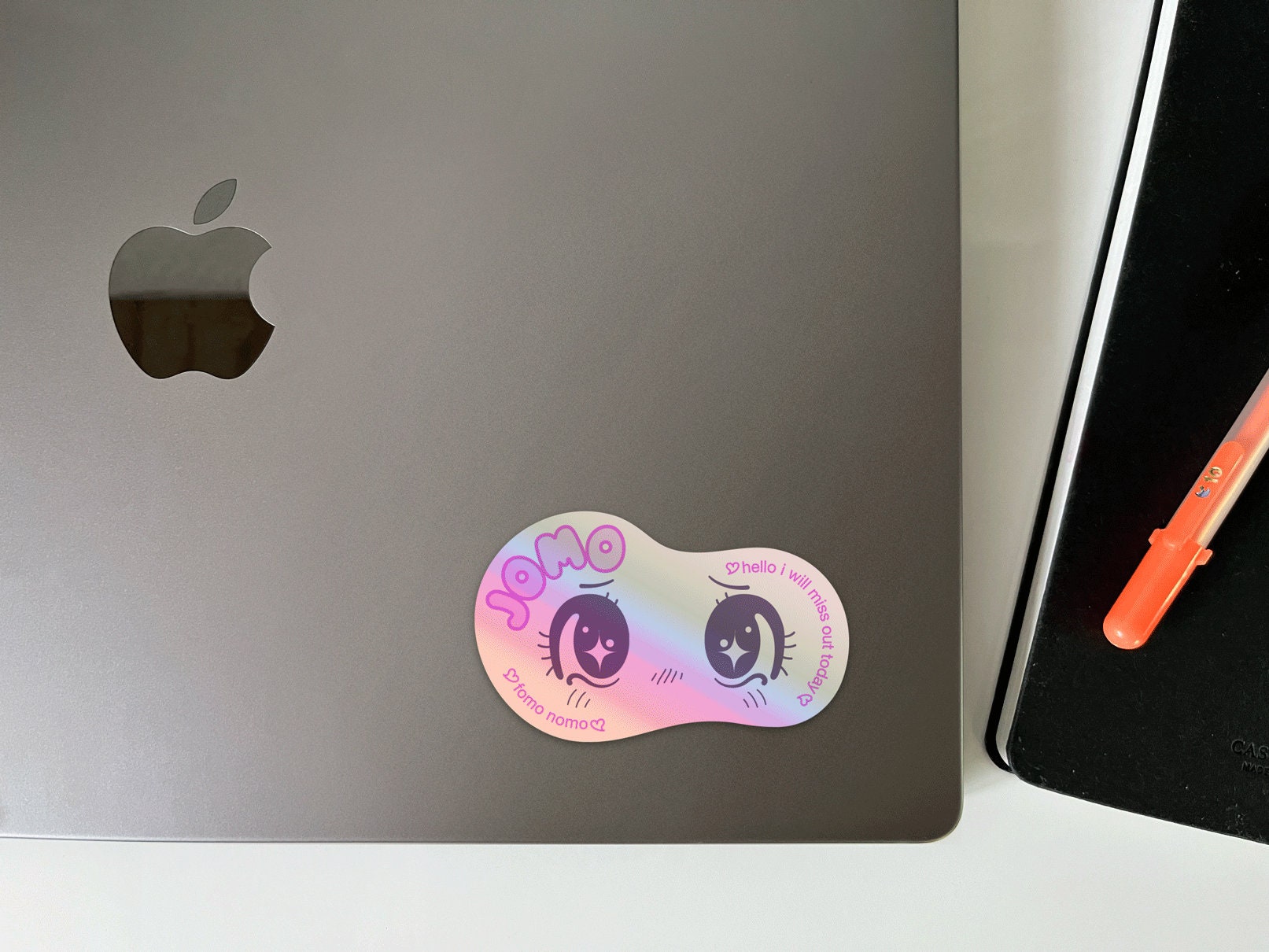 Anime Eyes Sticker, JOMO | Waterproof + Weatherproof Holographic Decal ...