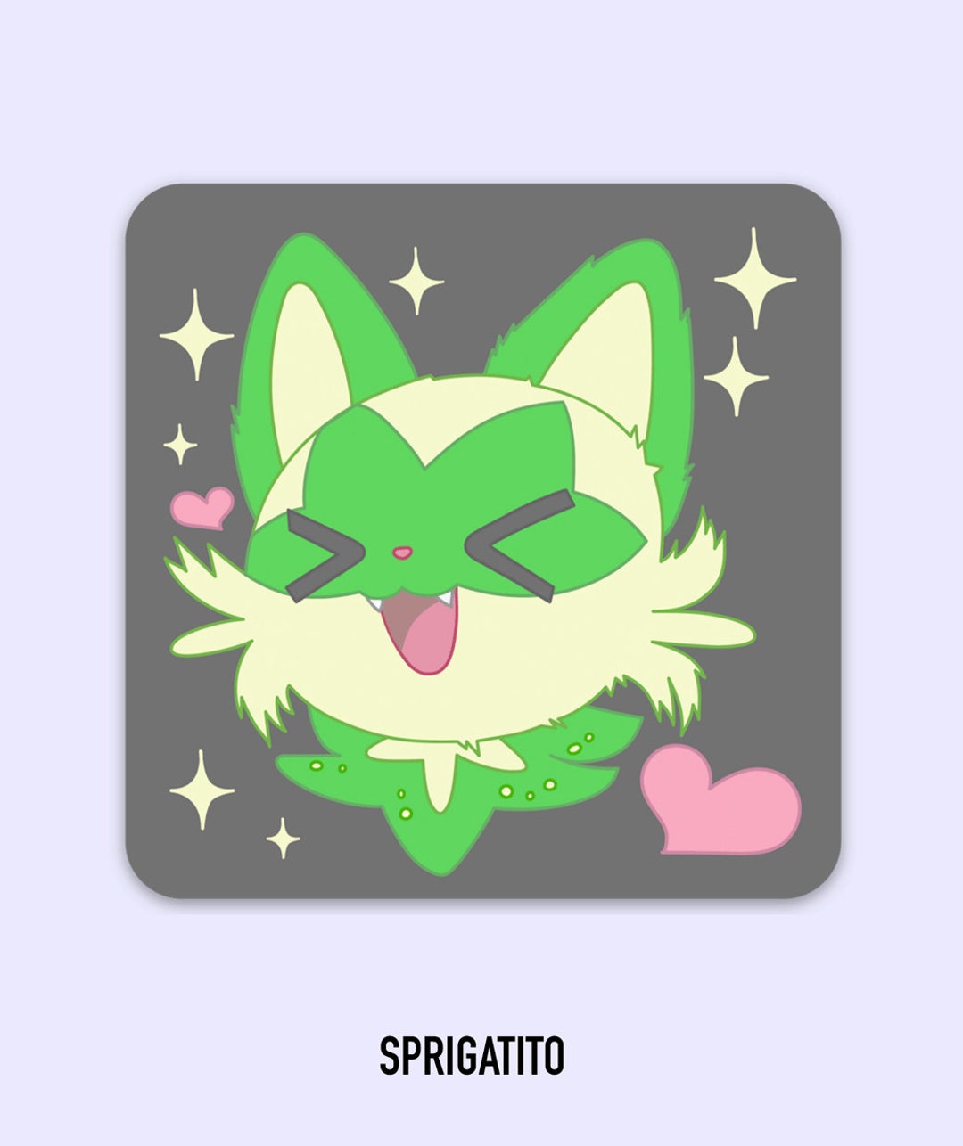 SPRIGATITO Pokemon Inspired Sticker | Waterproof + Weatherproof Vinyl ...
