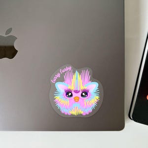 FURBY Inspired CLEAR Sticker | Waterproof + Weatherproof Vinyl Decal ...