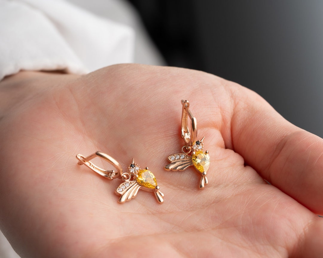 Personalized Birthstone Lucky Hummingbird Earrings - Power and Love ...