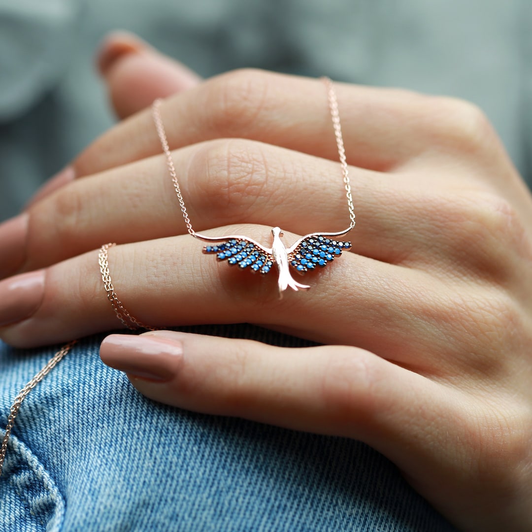 Phoenix Bird Necklace - Elegant Design - Attractive Wings - Fire Bird ...