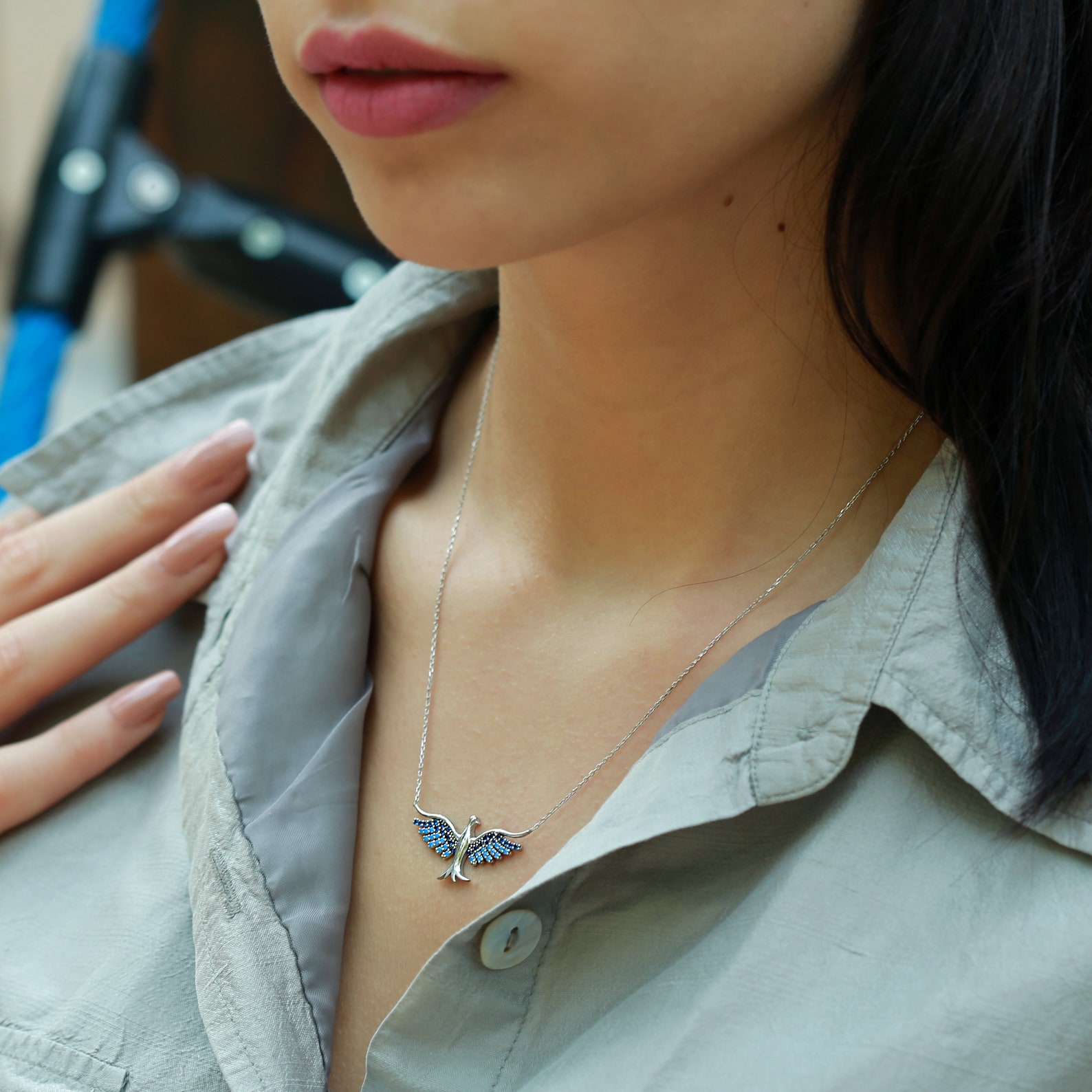 Phoenix Bird Necklace Elegant Design Attractive Wings Fire Bird ...