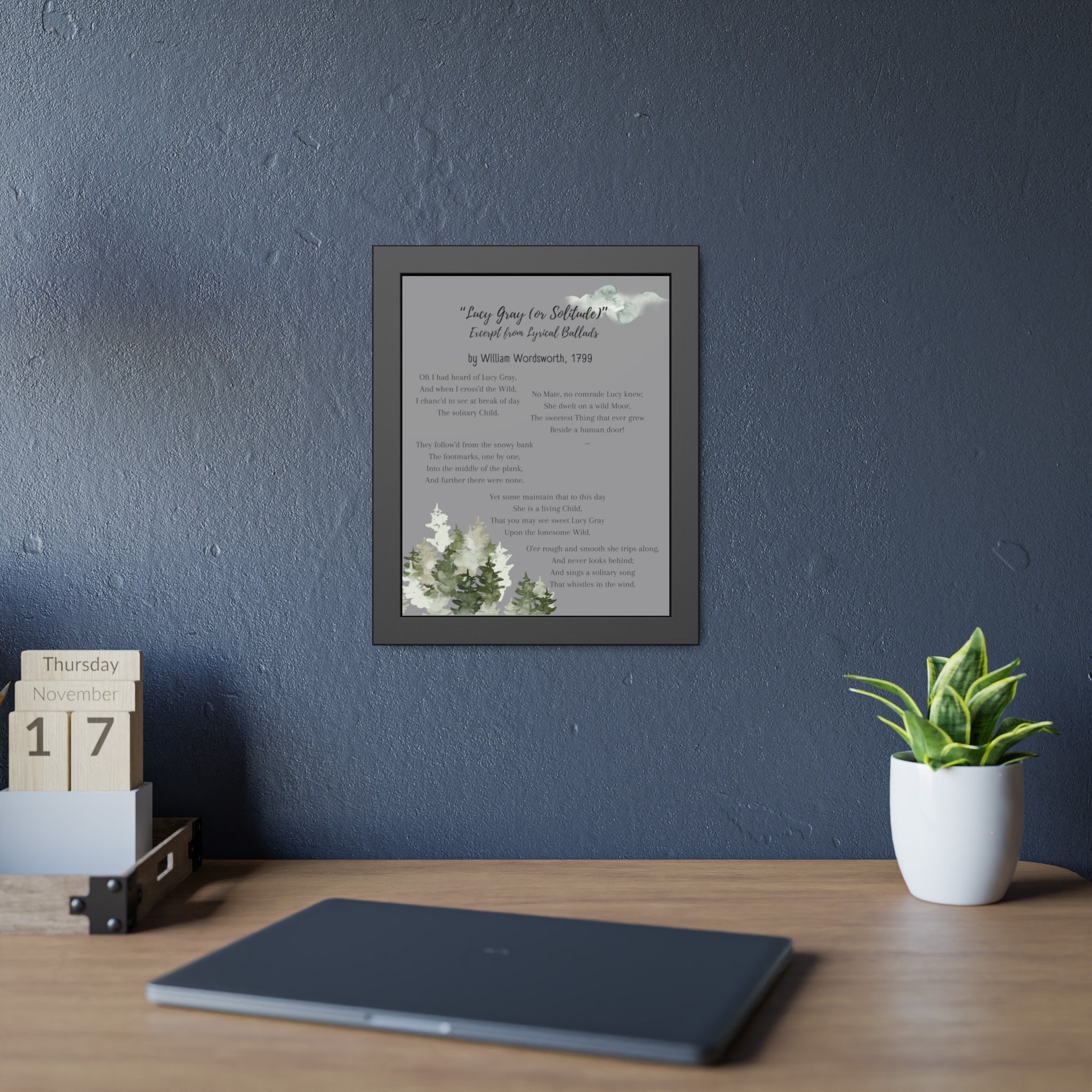 Ballad of Lucy Gray Framed Matte Poster, Poem, William Wordsworth ...