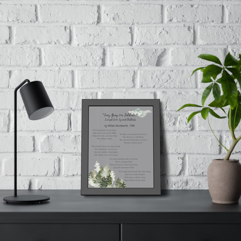 Ballad of Lucy Gray Framed Matte Poster, Poem, William Wordsworth ...