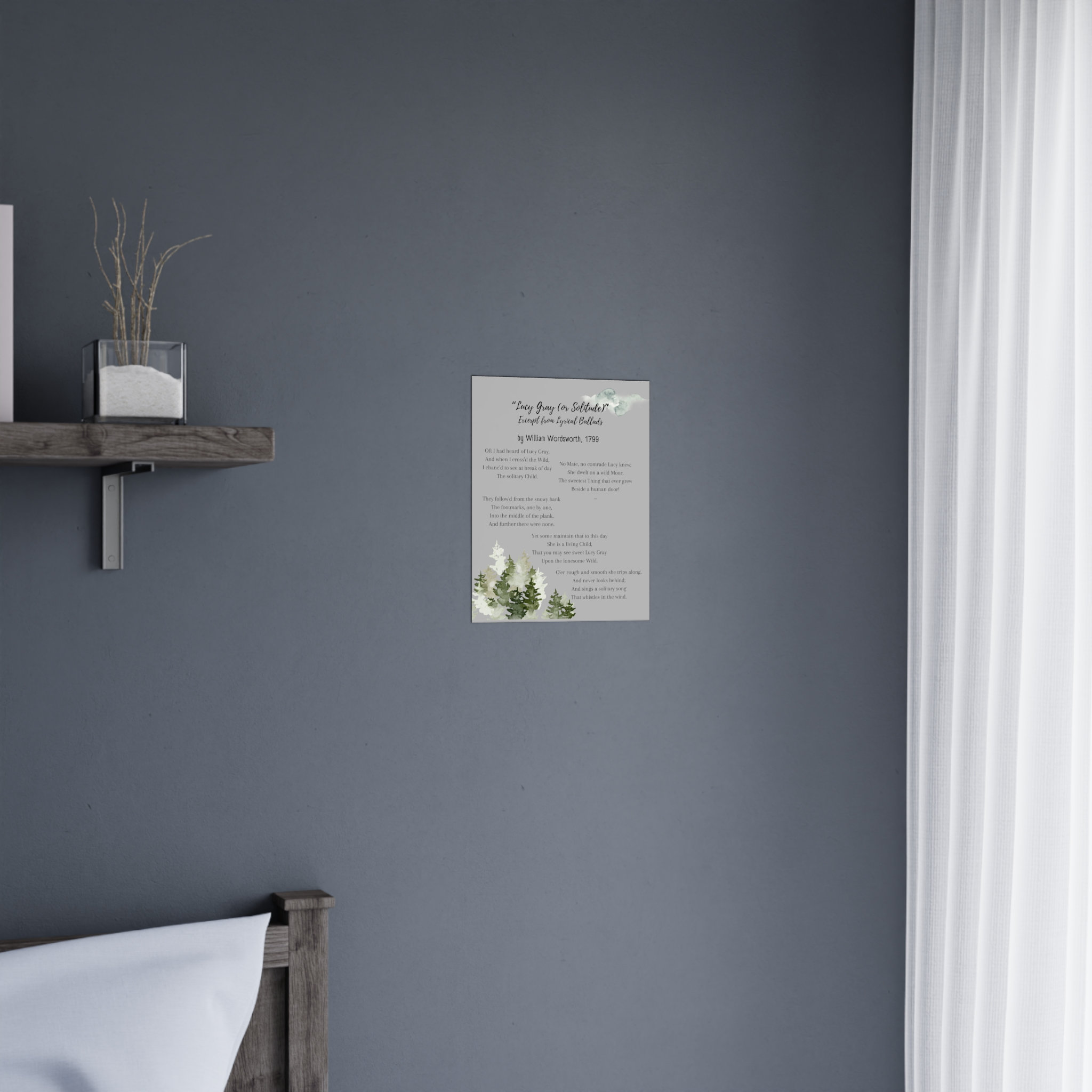 Ballad of Lucy Gray Matte Poster, Poem, William Wordsworth, Literary ...