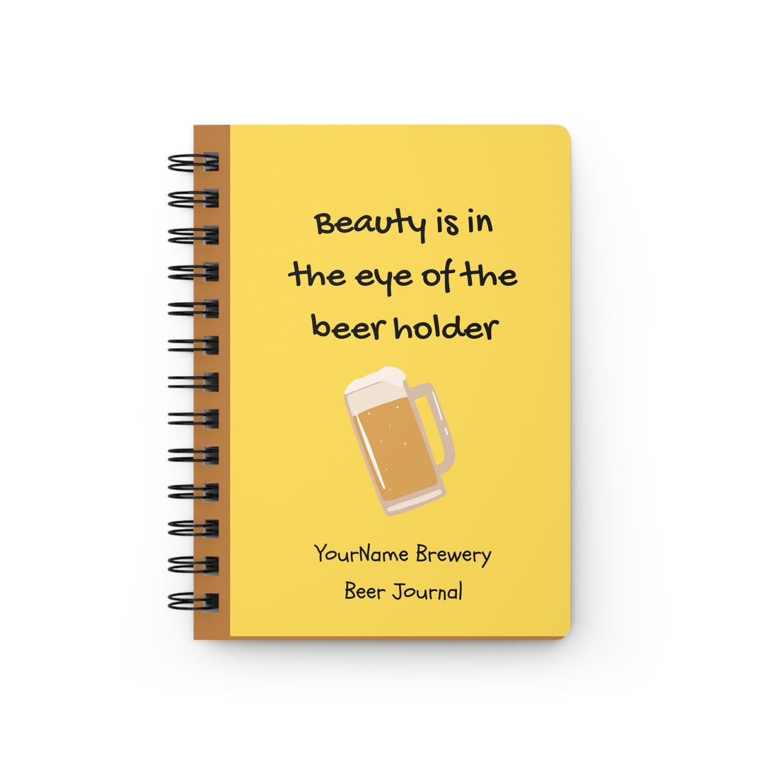 Craft Beer Journal, Spiral Bound Customizable Log Book - Etsy
