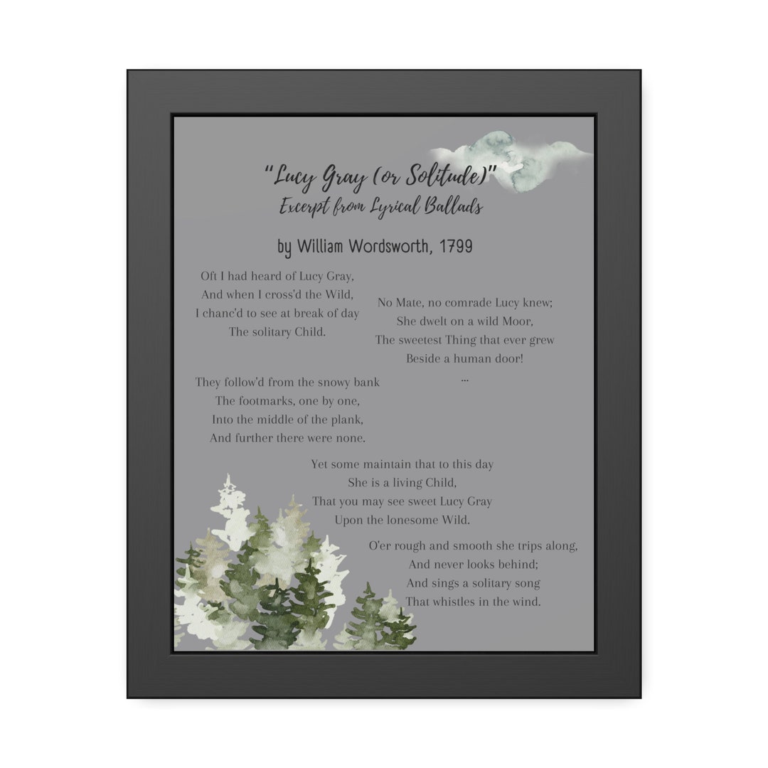 Ballad of Lucy Gray Framed Matte Poster, Poem, William Wordsworth ...