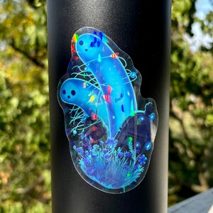 Ghost Worm Clear Holographic Sticker - Etsy