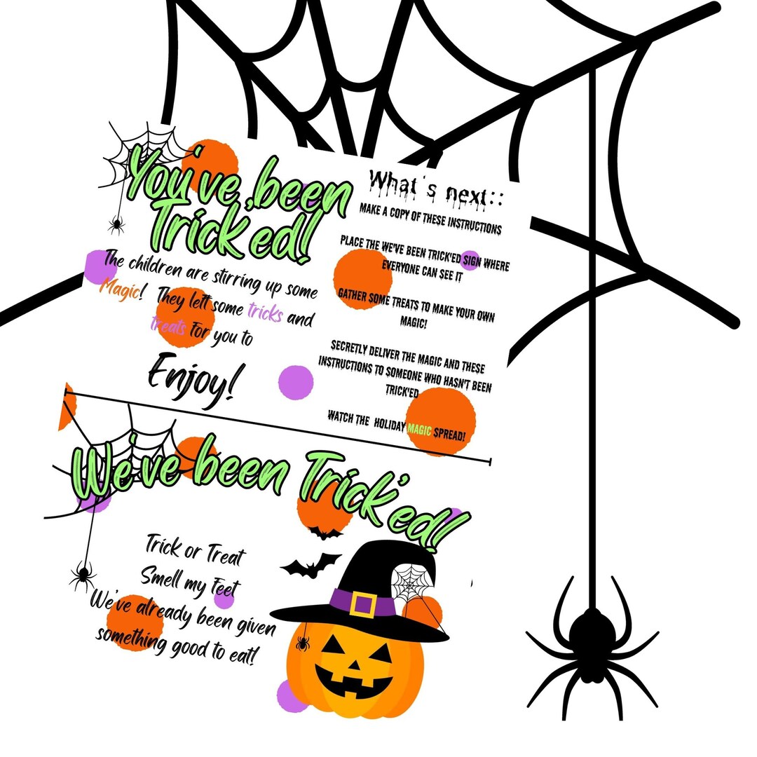 You've Been Boo'ed Trick'ed Halloween Game - Etsy UK