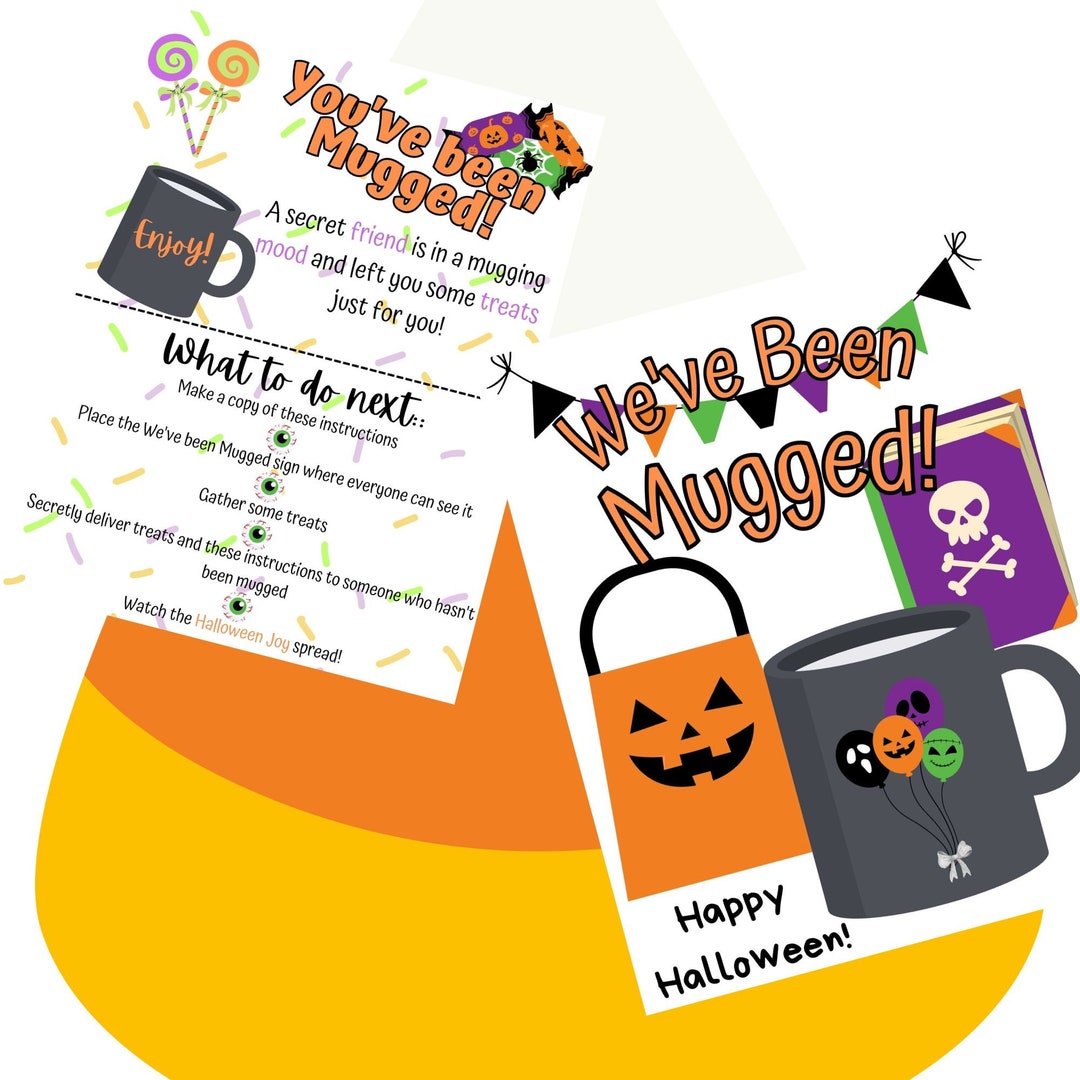 Printable You've Been Mugged Halloween Style - Etsy