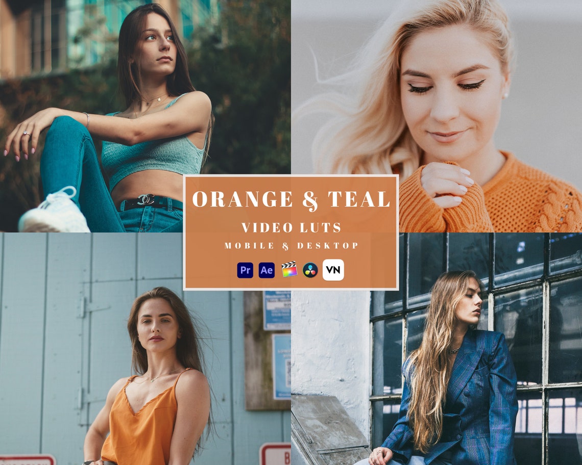 80 Teal and Orange Movie Luts Pack, Color Grading, Movie Filters, Video ...