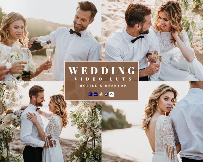 150+ WEDDING Film Luts Pack Color Grading | Wedding Filters, Video ...