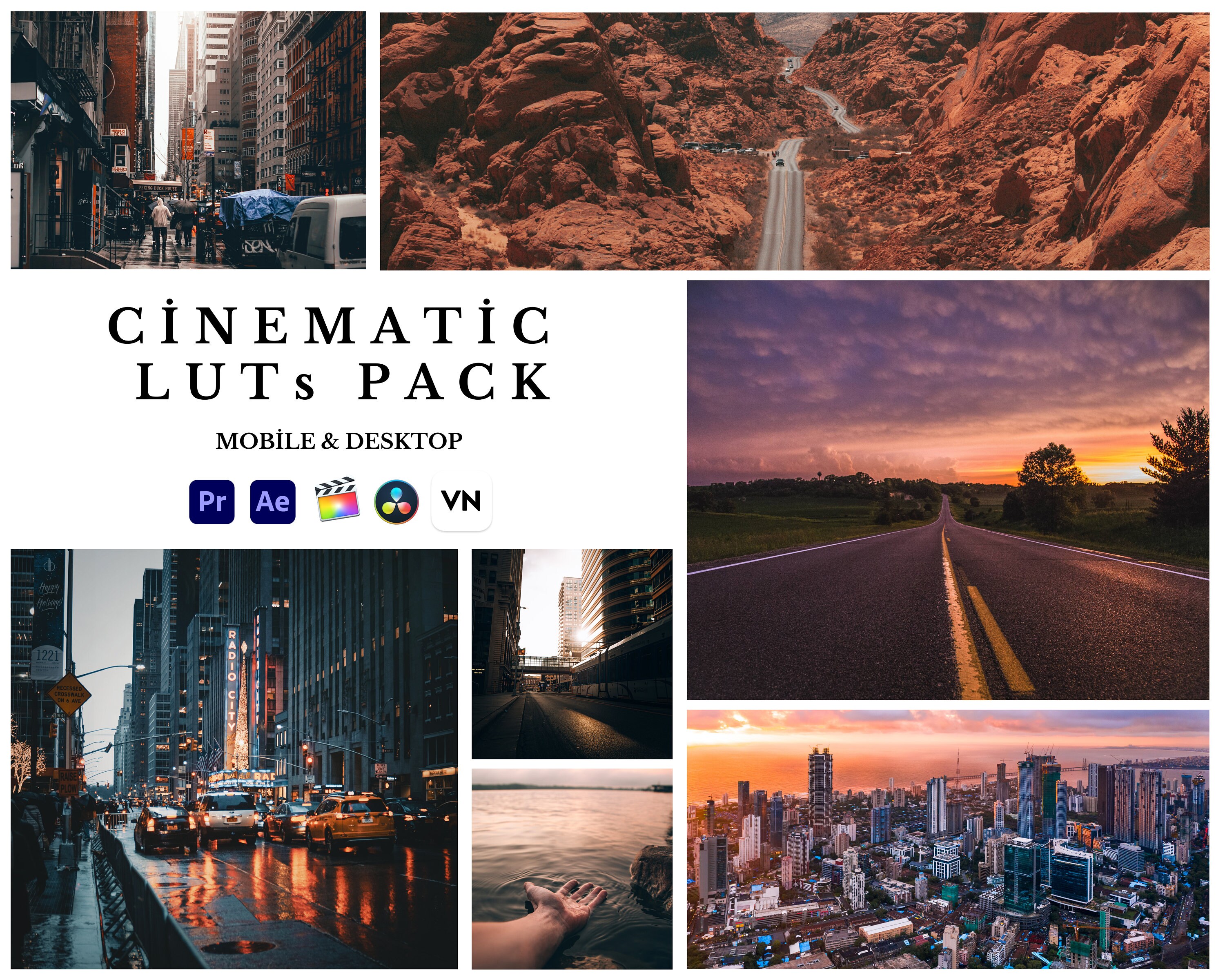 Cinematic Film Luts Pack Color Grading Cinematic Movie - Etsy Canada
