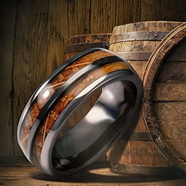 Wood Inlay Ring - Etsy