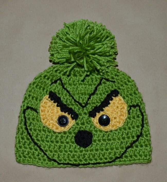 Crochet Christmas Hat | Crochet Hat | Knit Hat | Photo Prop | Halloween ...