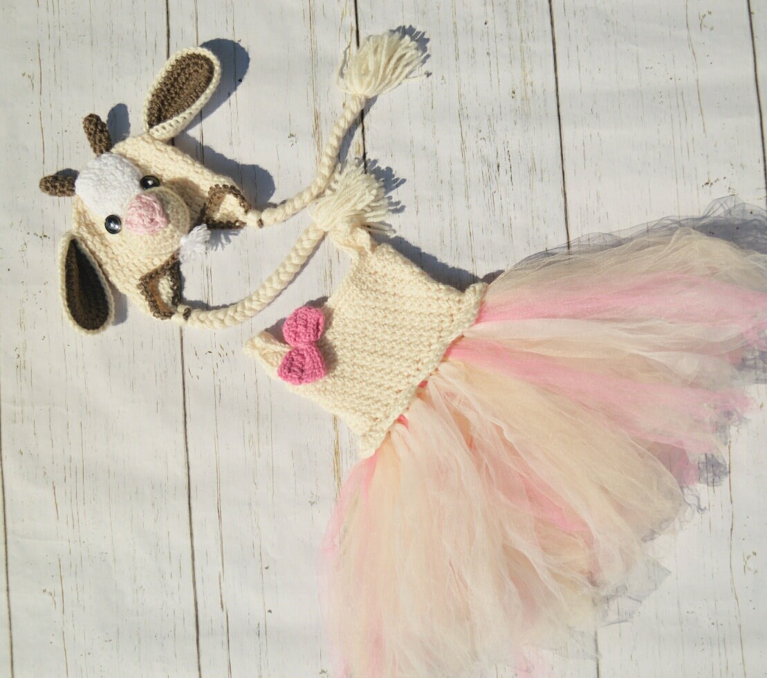 Crochet Goat Tutu Costume Crochet Hat Knit Hat Photo - Etsy