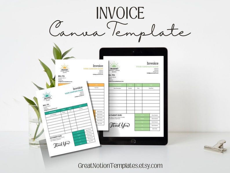 Invoice Template Download | Canva PDF Template | Business Invoice ...