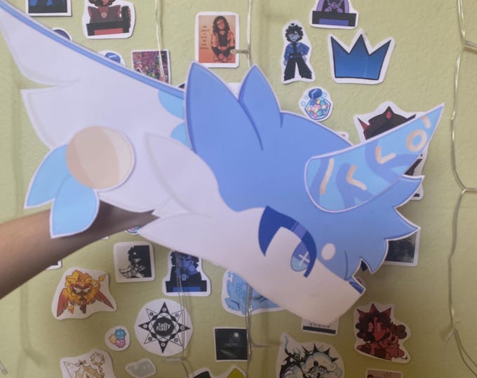 Blue & Yellow Paper Dragon Puppet - Etsy
