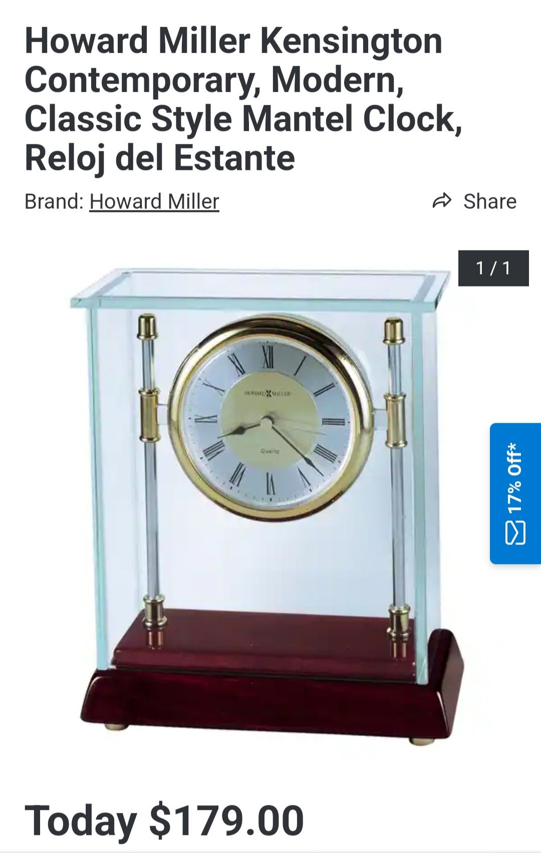 Kensington Table Top Clock. NEW - Etsy