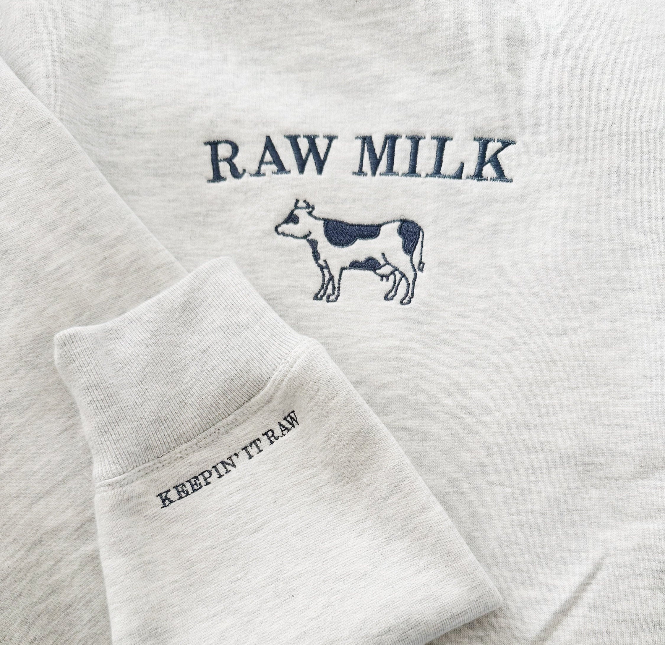 Raw Milk Sweatshirt, 100% Organic Sweatshirt - Etsy