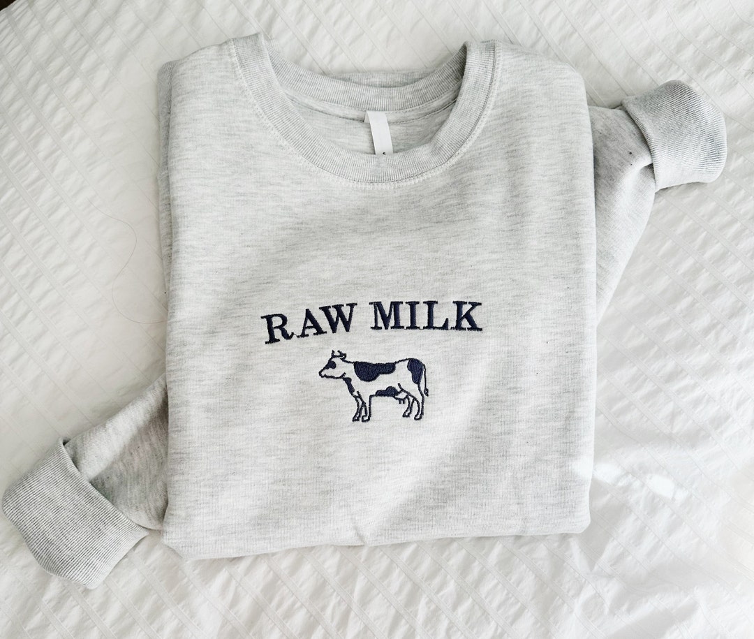 Raw Milk Sweatshirt, 100% Organic Sweatshirt - Etsy