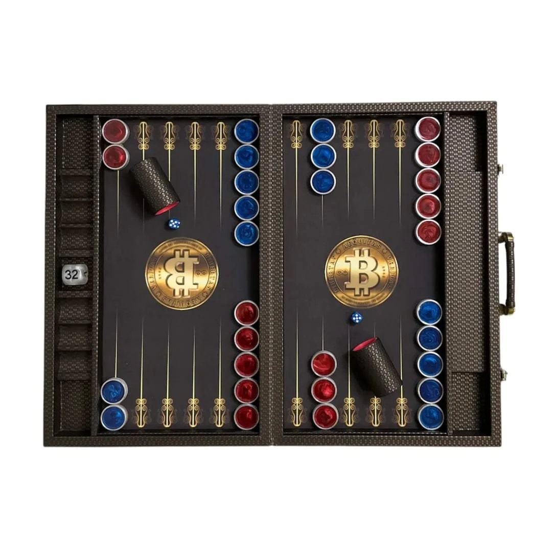 Handmade Wooden & Leather Backgammon Set Unique Artisan Craftsmanship ...
