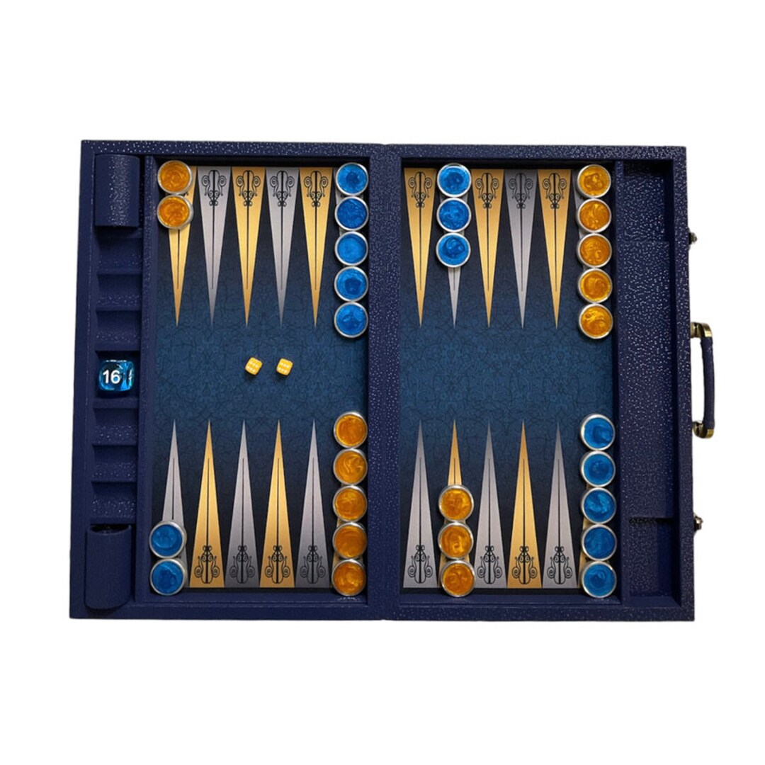Handmade Wooden & Leather Backgammon Set Unique Artisan Craftsmanship ...