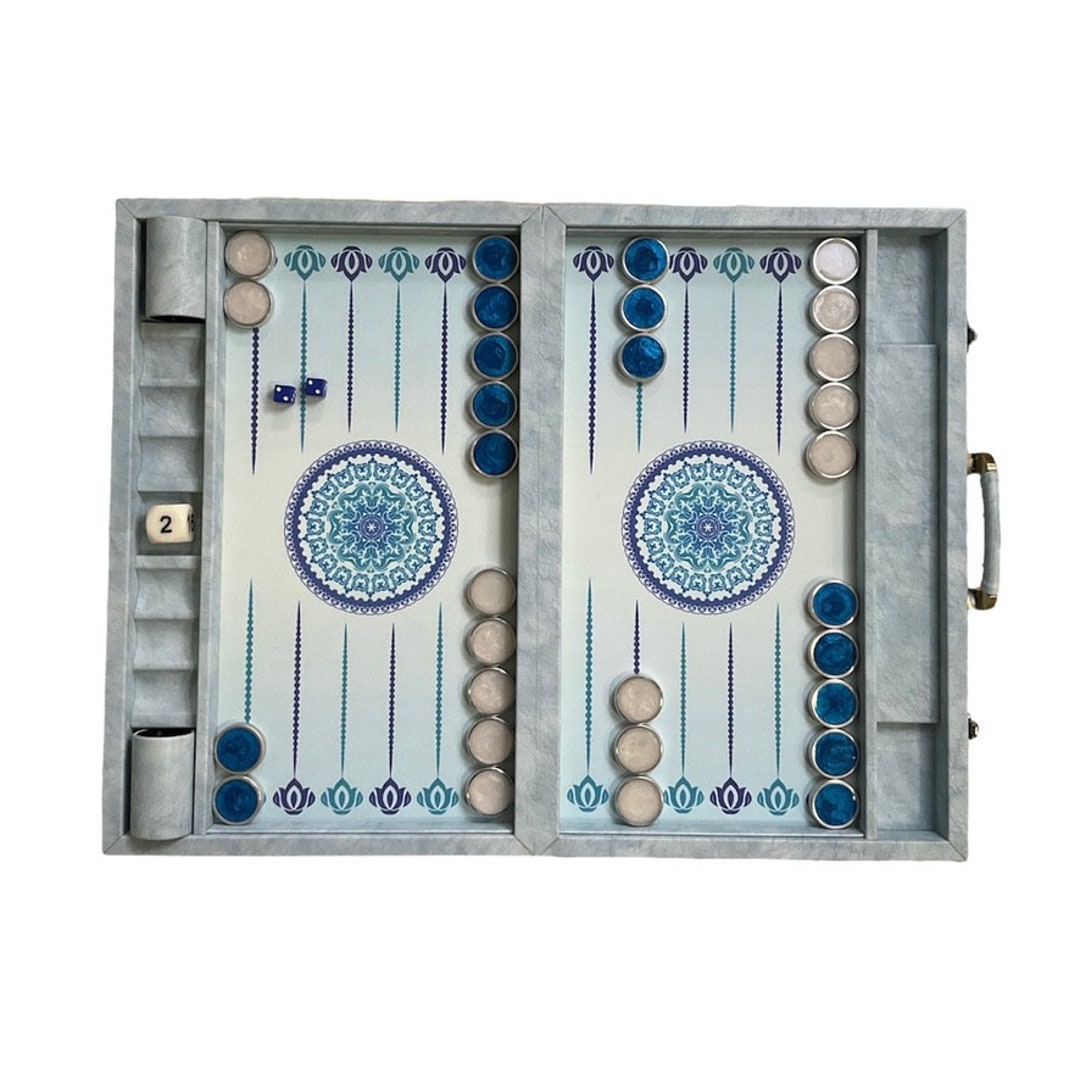 Handmade Wooden & Leather Backgammon Set Unique Artisan Craftsmanship ...