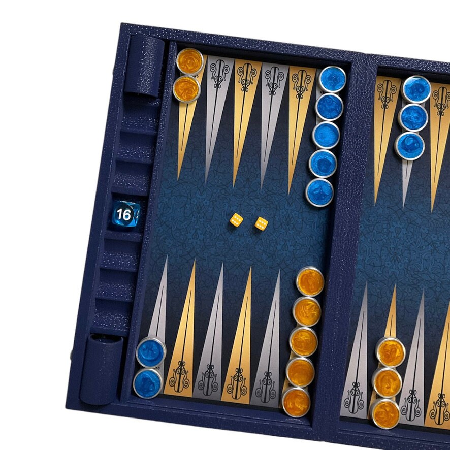 Handmade Wooden & Leather Backgammon Set Unique Artisan Craftsmanship ...