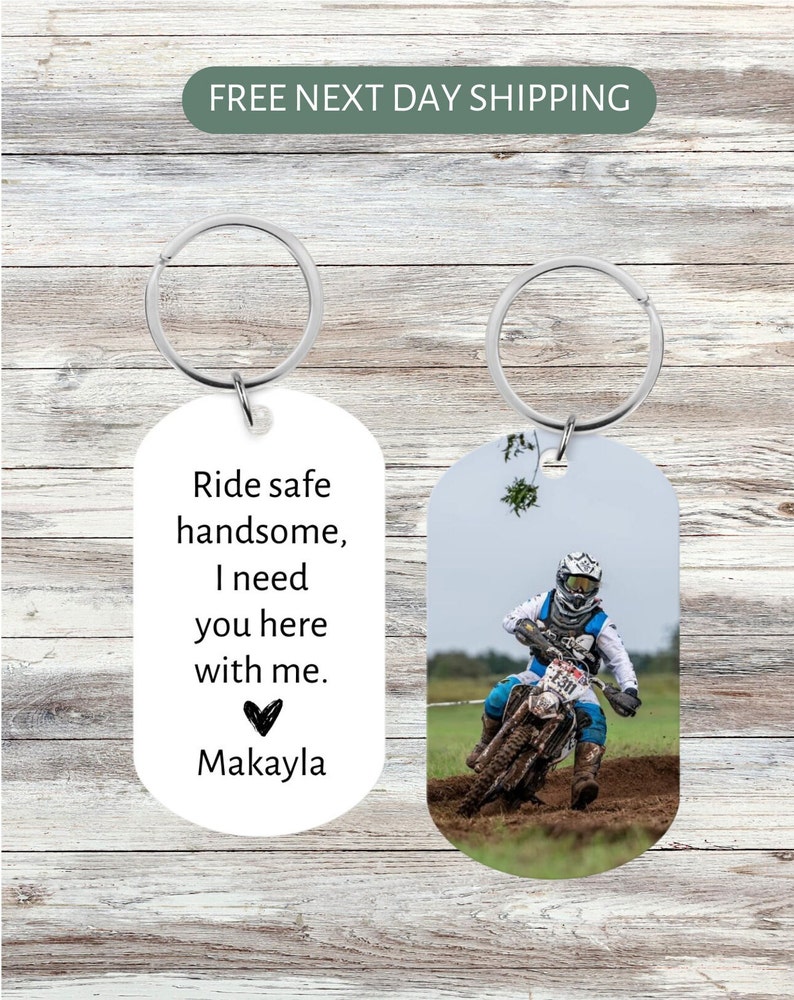 Ride Safe Handsome Boyfriend Gift, One Year Dating Gift for Him, Photo Gift for Boyfriend ...