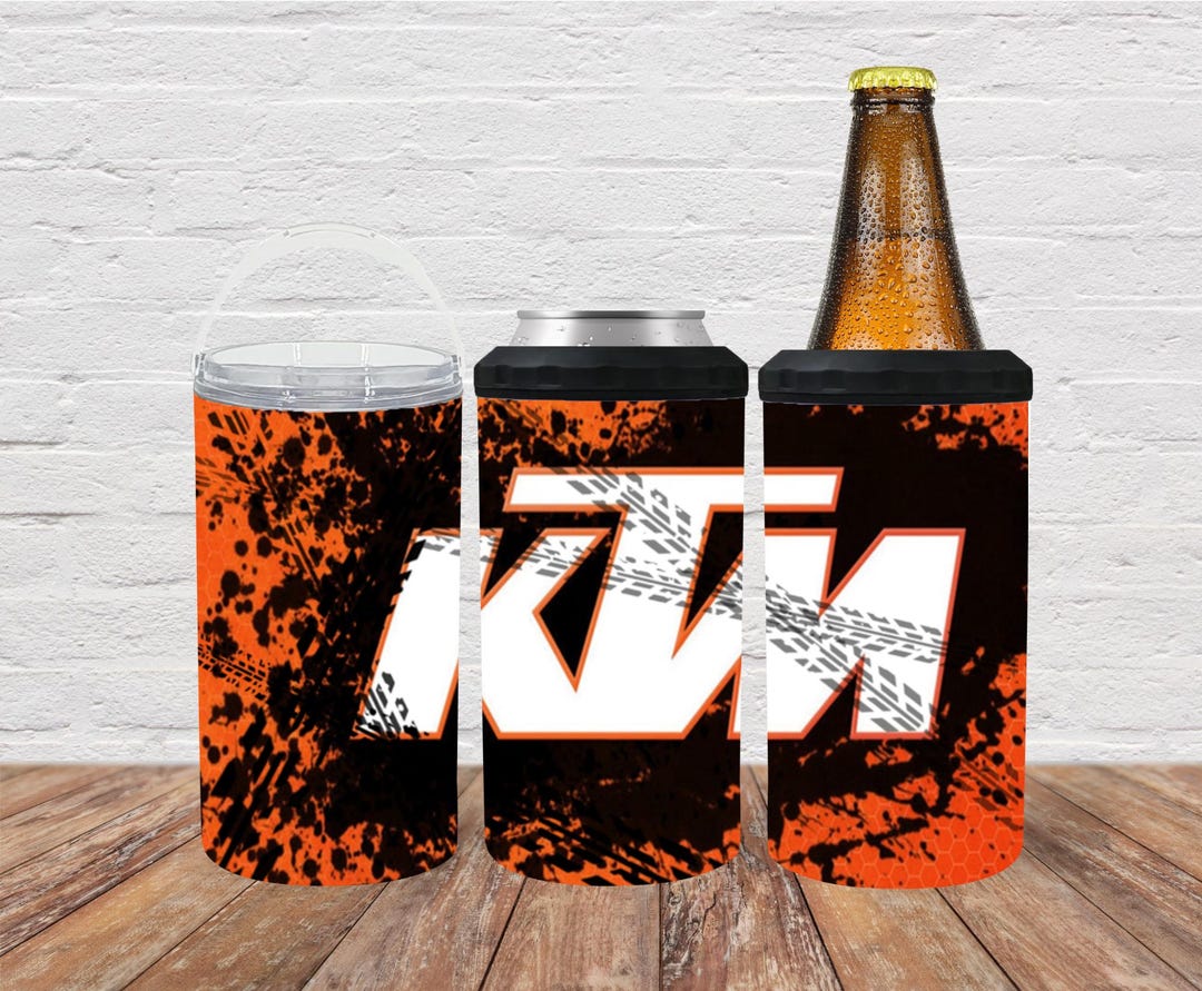 KTM Orange Dirt Bike Can Cooler 14 Oz Cup | Dirt Bike Christmas Gifts ...