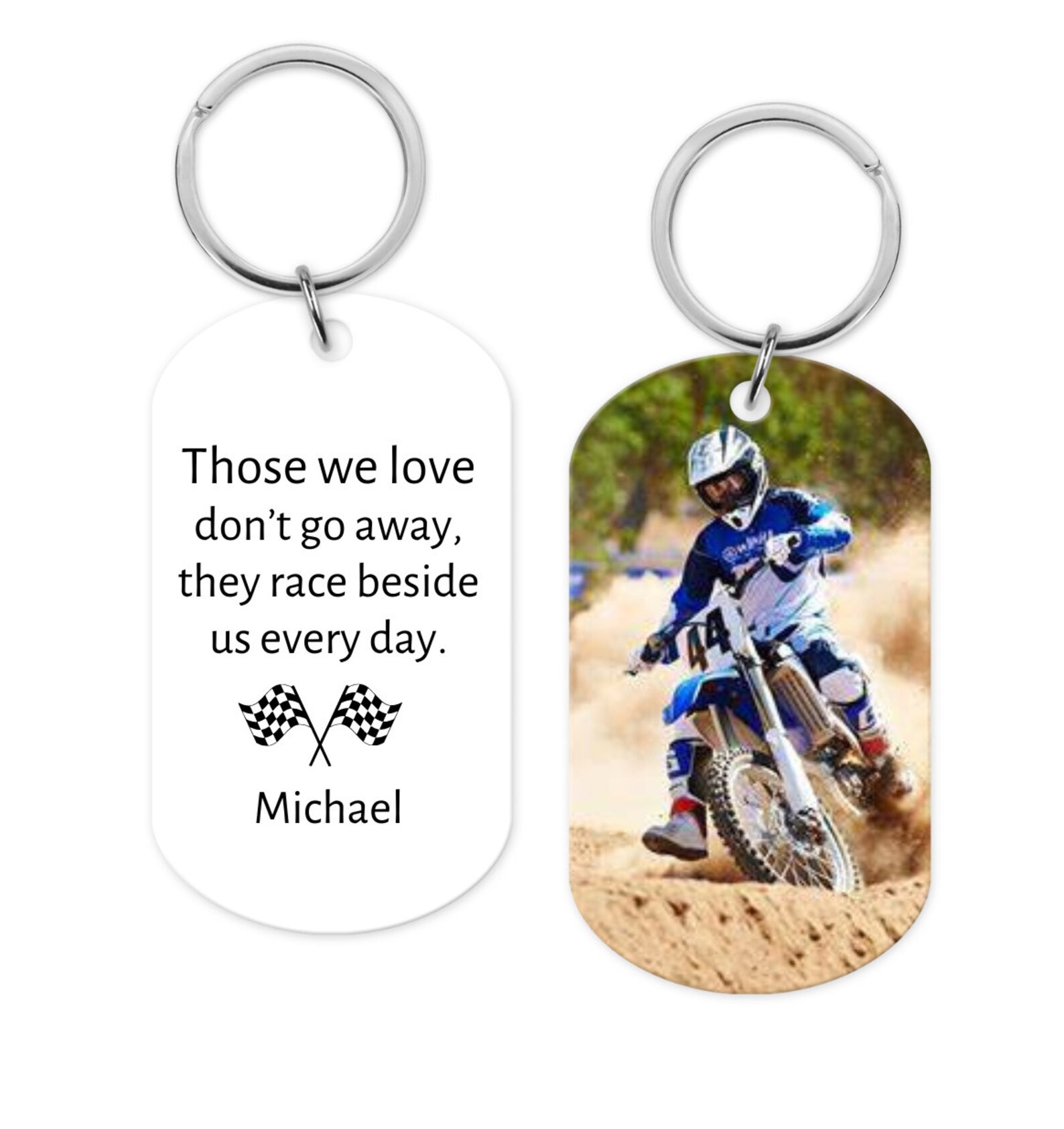 Dirt Track Racing Memorial Keychain, Loving Memory Dirt Bike Rider ...