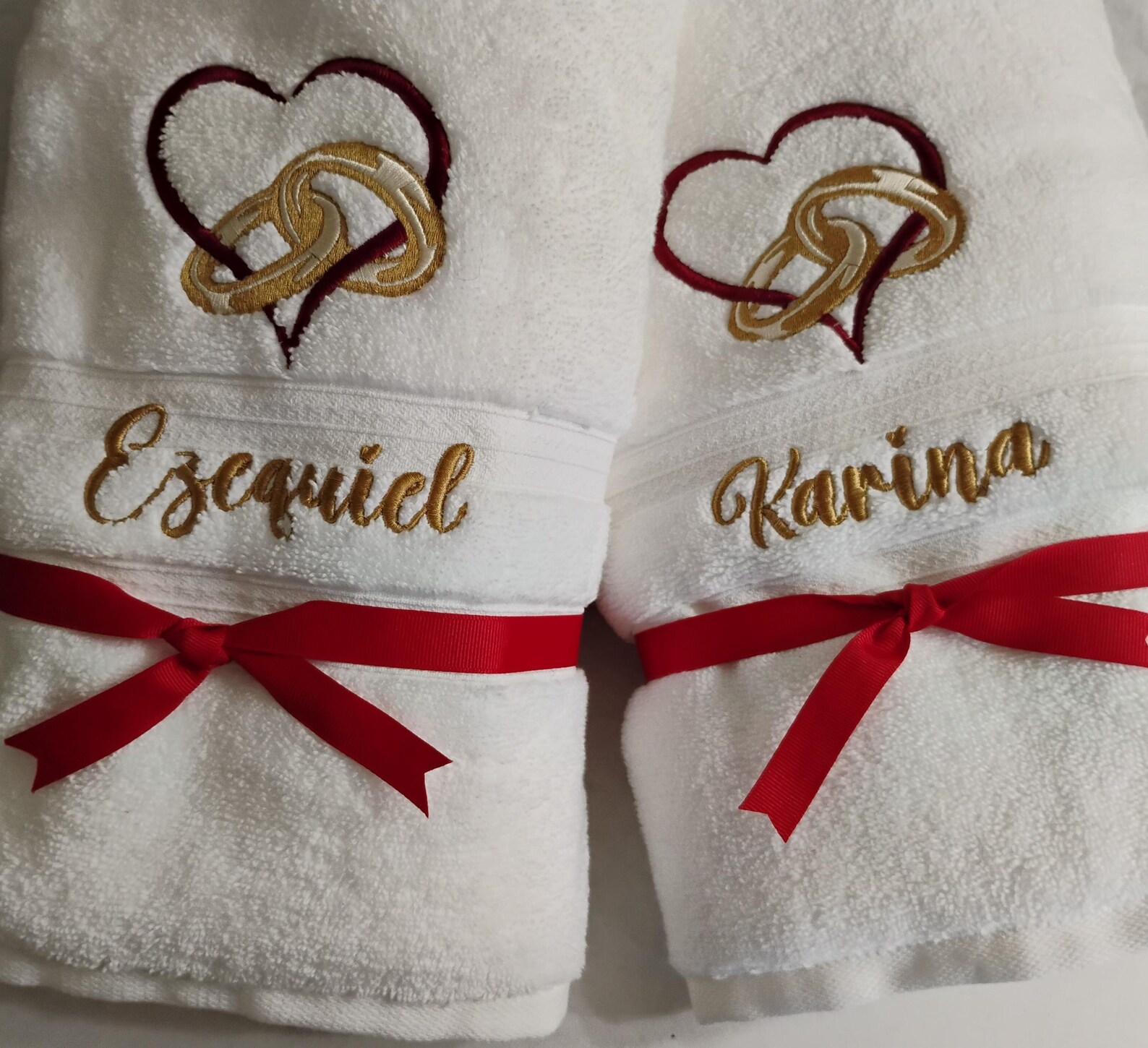 Wedding Gift, Wedding Towel Set, Marriage Towel, Monogrammed Towels ...
