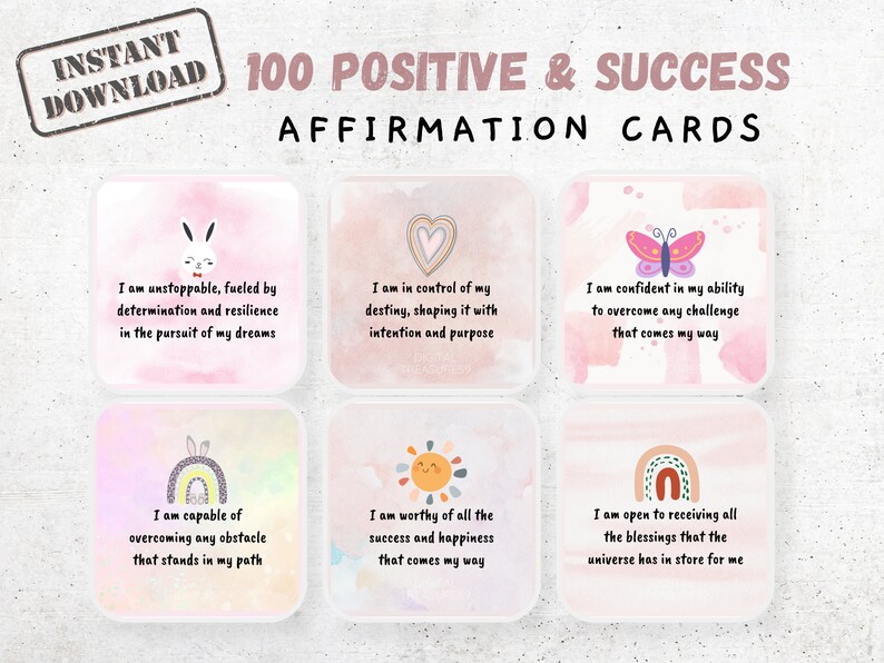 Inspiring Digital Affirmation Cards, Daily Motivation, Mindfulness ...