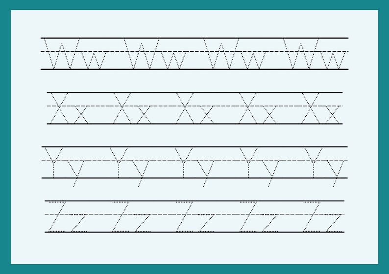 Alphabet,abc Tracing,handwriting Practice,tracing Printable,alphabet ...