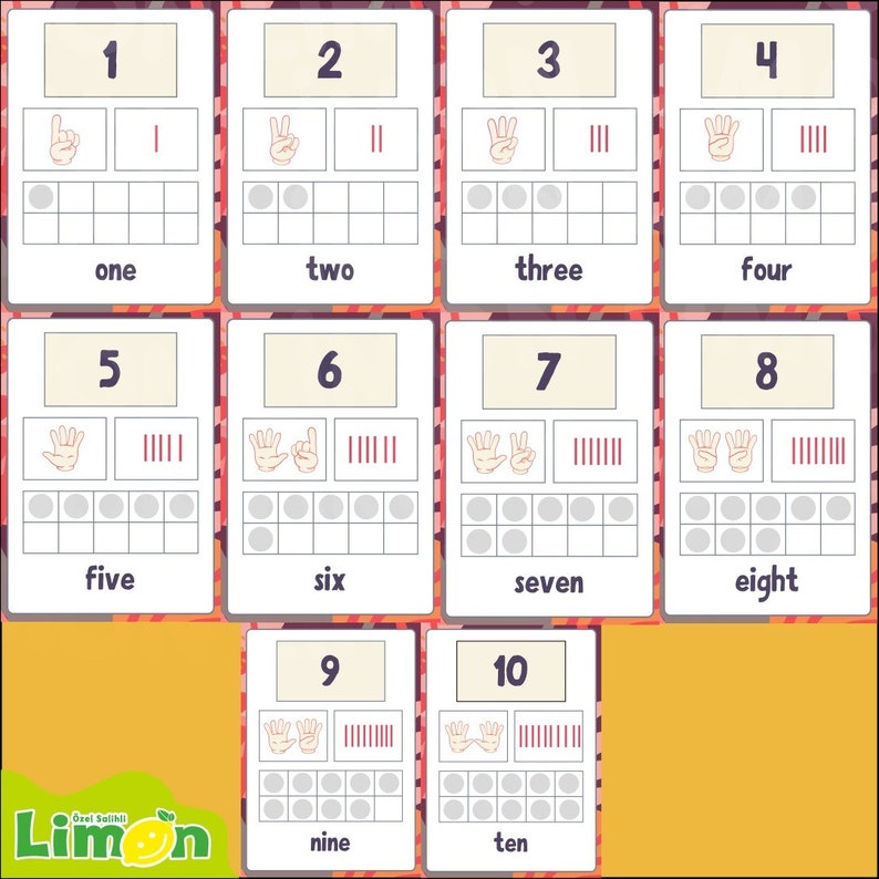 1-10 Number Tracing Preschool Worksheet Printable,preschool Numbers ...