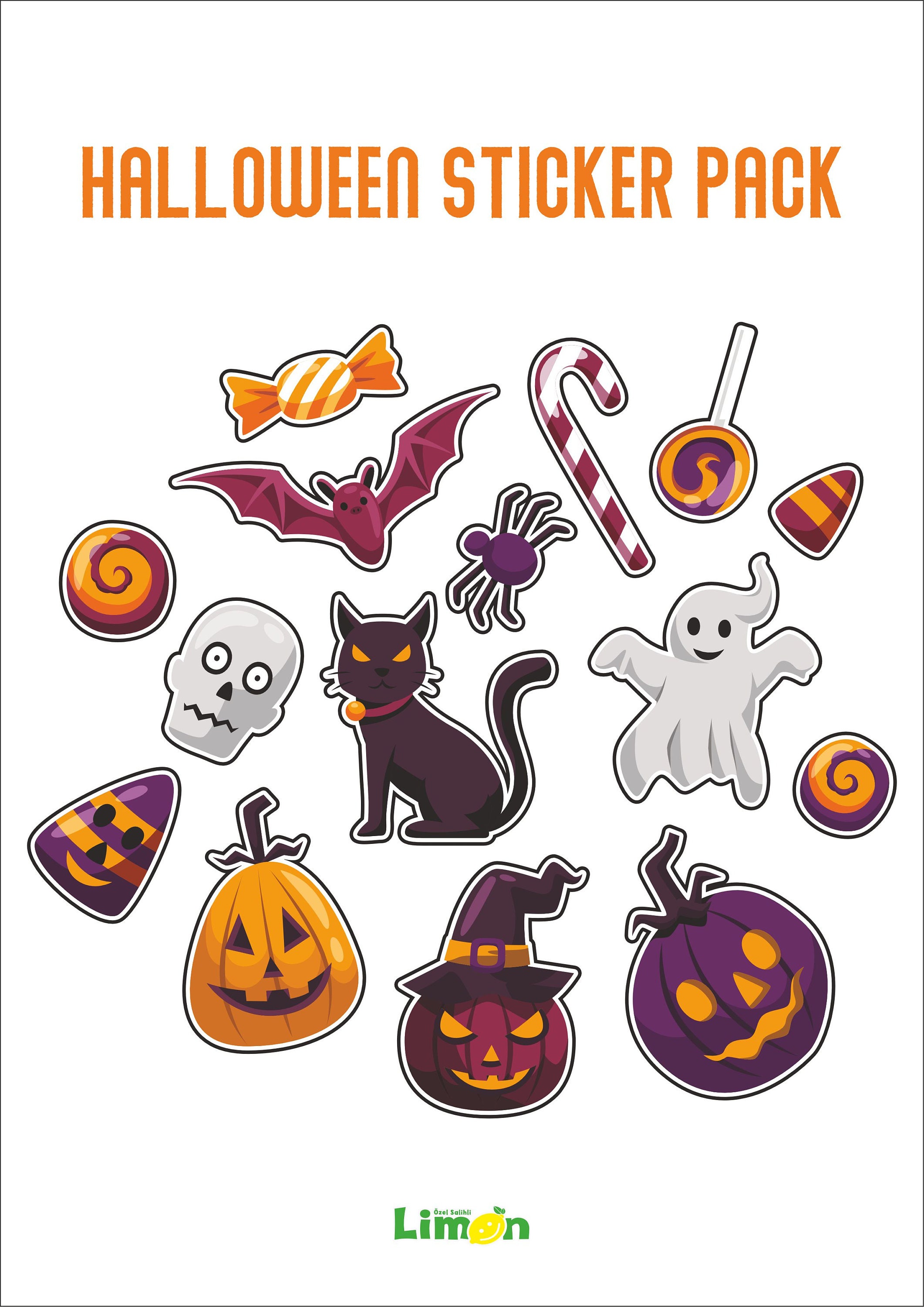 Halloween Stickers Pack,custom Halloween Stickers ,halloween Digital ...