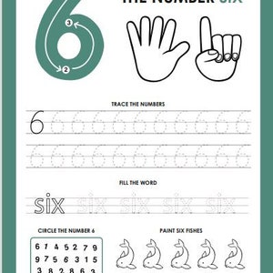 Worksheets for Kids, Instantly Downloadable Figures, Numbers ...