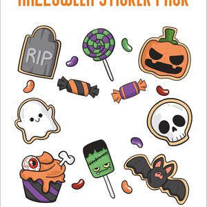 Halloween Stickers Pack,custom Halloween Stickers ,halloween Digital ...