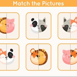 Preschool Worksheet,preschool Matching Cards,montessori,printable Page ...