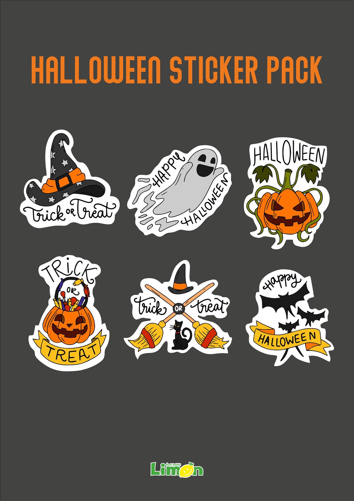 Halloween Stickers Pack,custom Halloween Stickers ,halloween Digital ...