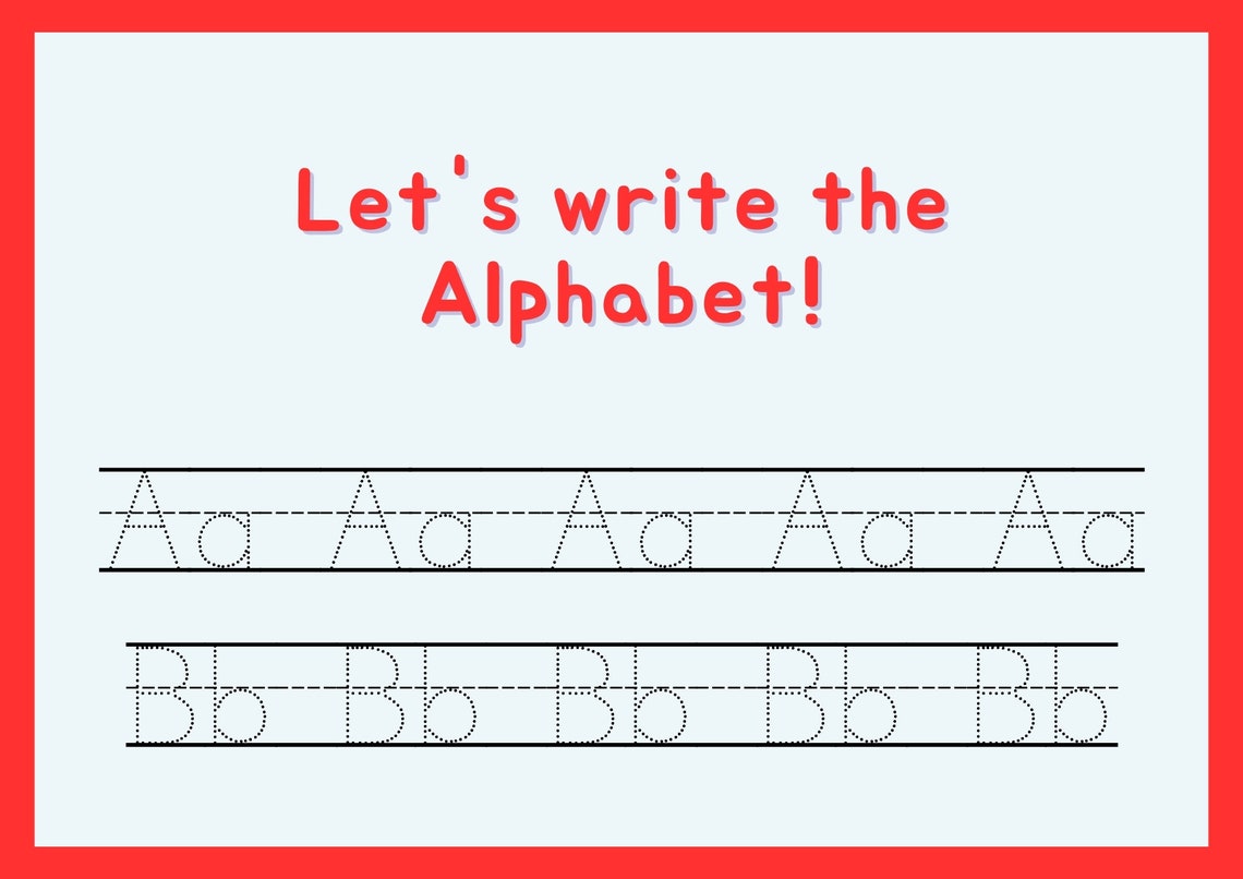 Alphabet,abc Tracing,handwriting Practice,tracing Printable,alphabet ...