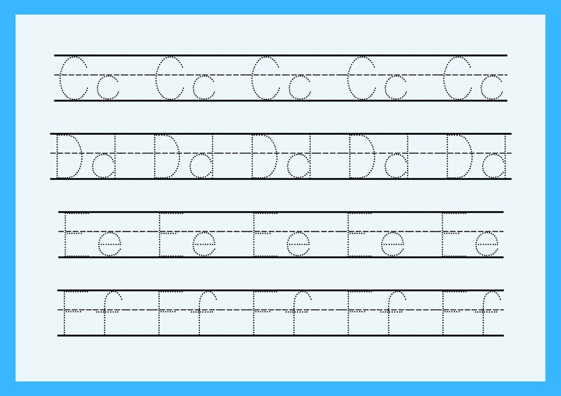 Alphabet,abc Tracing,handwriting Practice,tracing Printable,alphabet ...