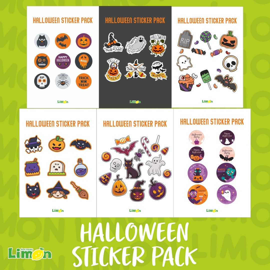 Halloween Stickers Pack,custom Halloween Stickers ,halloween Digital ...