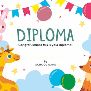 Preschool Graduation Diploma,preschool Diploma,preschool Graduation ...