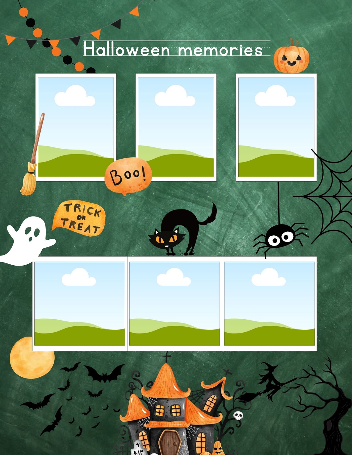 Digital School Memory Book Canva Template Yearbook Design Back to ...