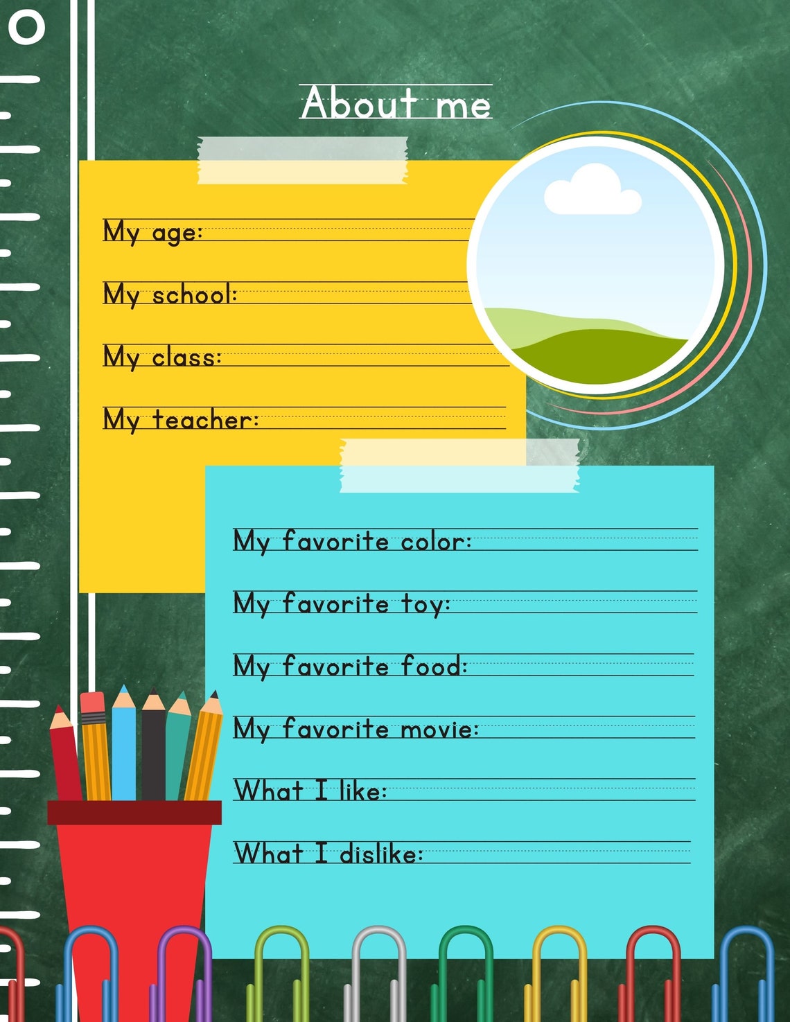 Digital School Memory Book Canva Template Yearbook Design Back to ...